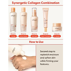 It'S SKIN Collagen Nutrition Emulsion - Marine Collagen Volume & Firming Facial Lotion, Intense Revitalizing & Elasticity for Rough and Aging Skin, 5.07 fl.oz.