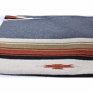 handmade Large Diamond Serape Southwestern Mexican Blanket Horse Saddle Yoga Sarape Rug