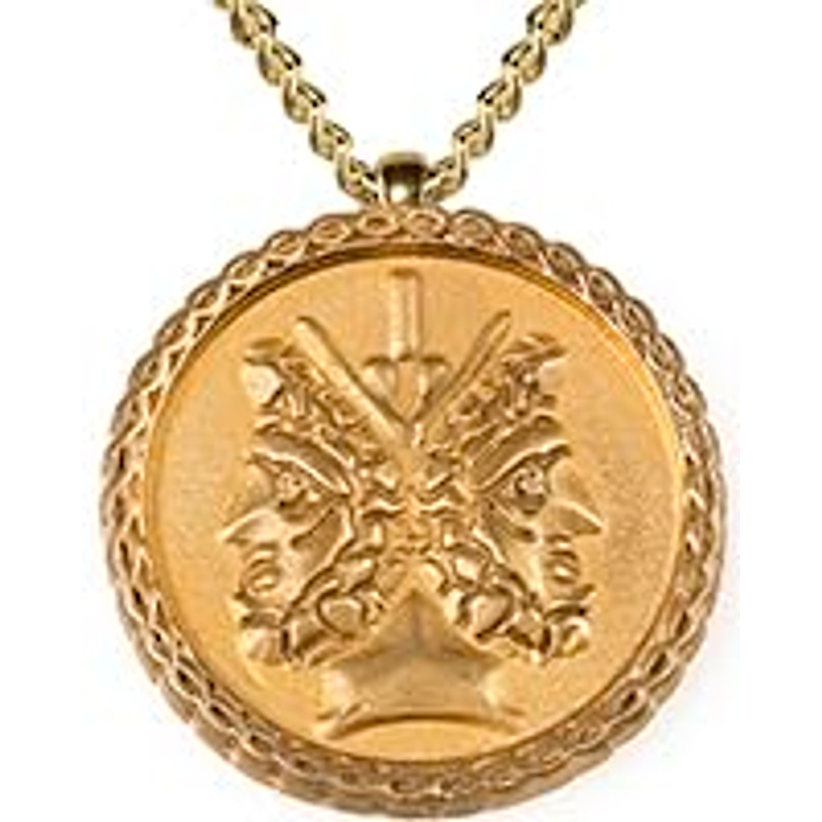 MADE IN USA - Janus 2-sided Coin pendant/Necklace, from ILANET Museum Cllection
