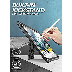 SUPCASE for iPad 9th Generation Case with Screen Protector (Unicorn Beetle Pro), [Built-in Stand] Heavy Duty Rugged Protective Case for iPad 10.2 9th / 8th / 7th Generation (2021/2020/2019), Black