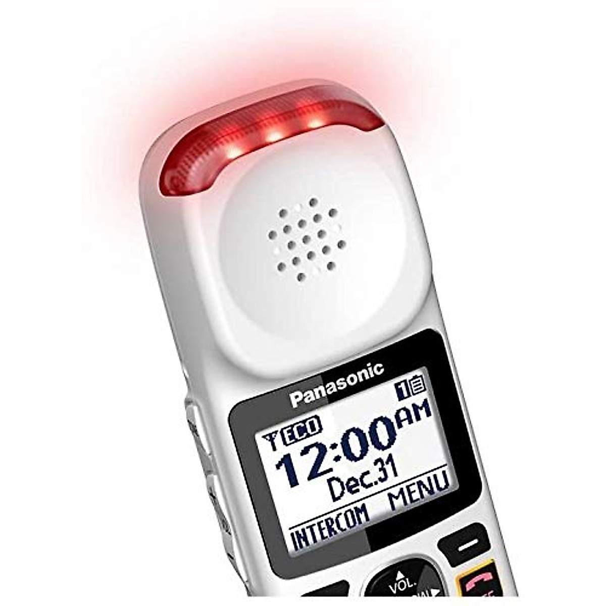 Panasonic KX-TGM420W + (3)KX-TGMA44W Amplified Cordless Phone with Digital Answering Machine Expandable upto 6 Handsets and Voice Volume Booster 40 dB