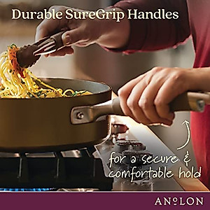 Anolon Advanced Hard Anodized Nonstick Grill Pan / Griddle and Roaster - 11 Inch, Brown