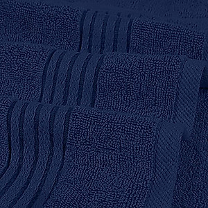 Utopia Towels 6 Piece Luxury Hand Towels Set, (16 x 28 inches) 100% Ring Spun Cotton, Lightweight and Highly Absorbent 600GSM Towels for Bathroom, Travel, Camp, Hotel, and Spa (Navy)