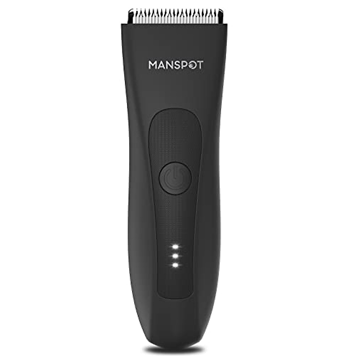 MANSPOT Groin Hair Trimmer for Men and Women, Electric Ball Trimmer/Shaver, Hypoallergenic Ceramic Blade Heads, Waterproof Wet/Dry Groin & Body Shaver Groomer, 20 Times Usage After Fully Charged