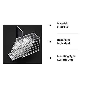 WOHEN 5 Layers Acrylic Clear False Eyelash Organizer Case, Cosmetic Makeup Storage Box for Grafting Lash Extension (Eyelash Box)