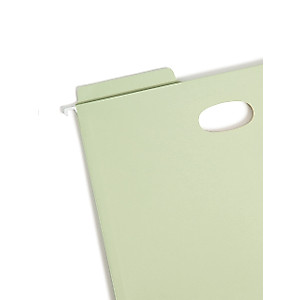 Smead FasTab Hanging Pocket with TUFF Construction and Full-Height Gusset, 5-1/4" Expansion, 1/3-Cut Built-in Tab, Letter Size, Moss, 9 per Box (64224)
