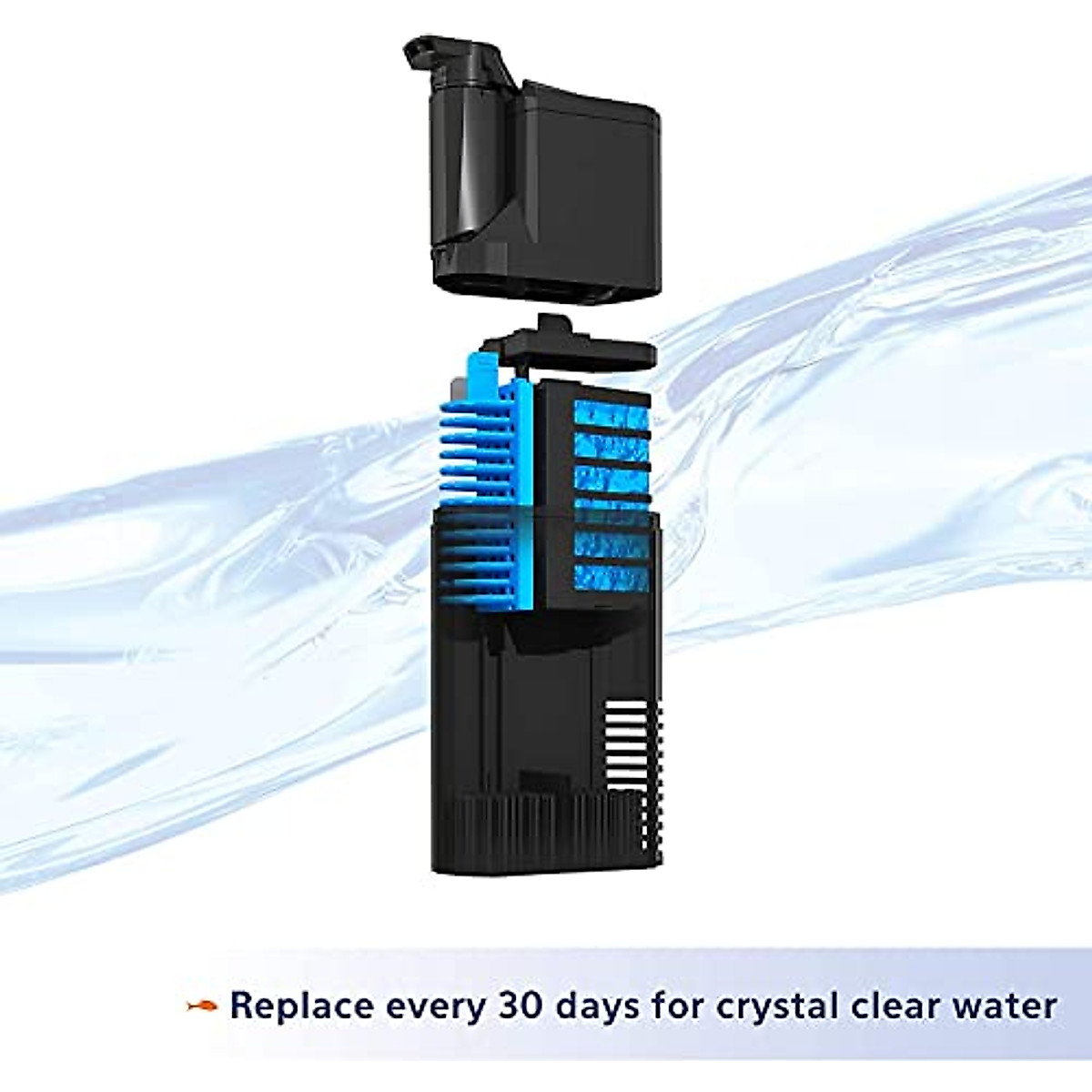 Aqueon 6 Count Replacement Internal Filter Cartridges, Large, for QuietFlow Internal Filter AT30 and AT40