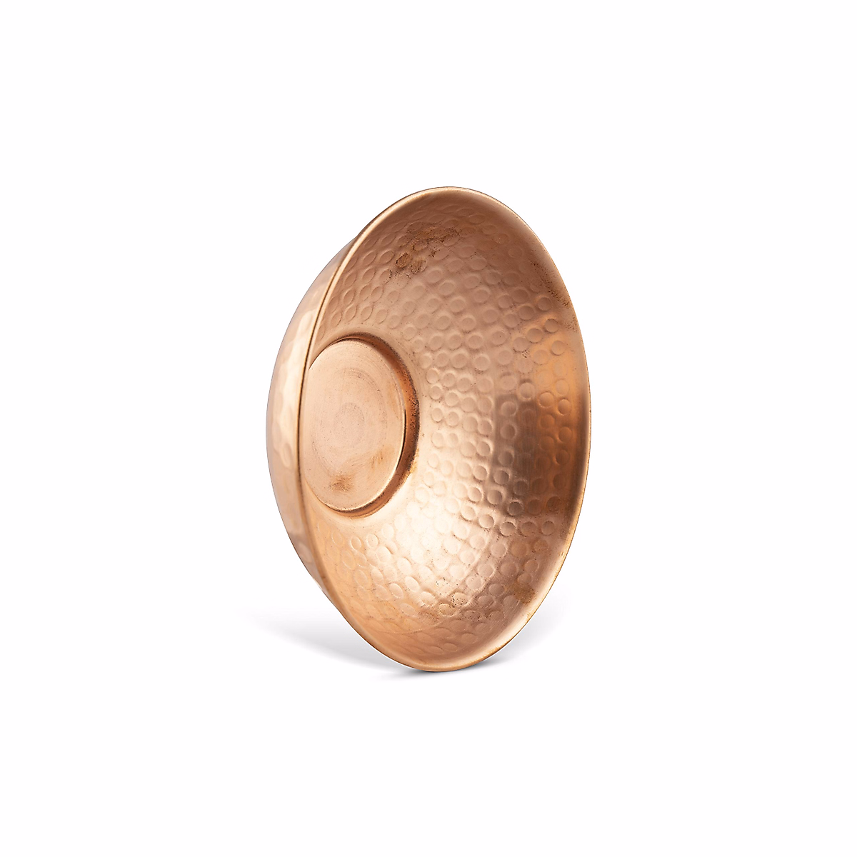 GoCraft Pure Copper Decorative Bowl | Hammered Finish Pure Copper Bowl for Nuts, Salad, Fruits & Kitchen Serving Purposes - 5" (Small)