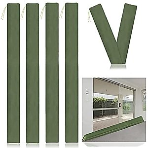 WEISGJA Long Canvas Sandbags for Flooding, 4Pcs Thickened Reusable SandBags with Ties, Tube Sand Bags for Indoor and Outdoor Waterproof Barrier During Hurricane,Snow and Rain Season (60"x 6")