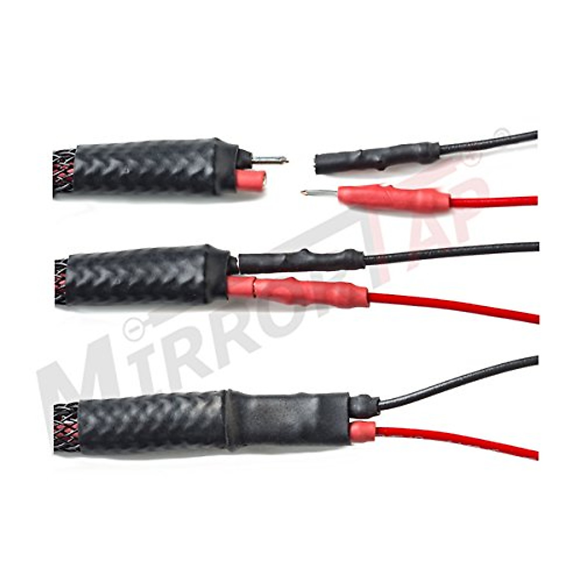 MirrorTap MTX-2010, DC Plug, 10" Long, Patented Radar Detector Power Cord with 2 Amp in-Line Fuse, Military Grade Taps, Made in USA