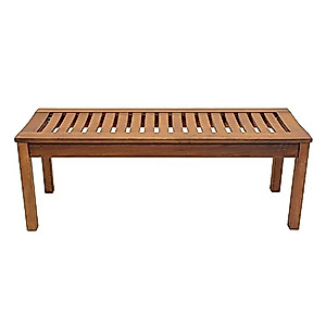 Achla Designs 125-0003 Backless, 4 ft Natural Finish Bench, 48-in L