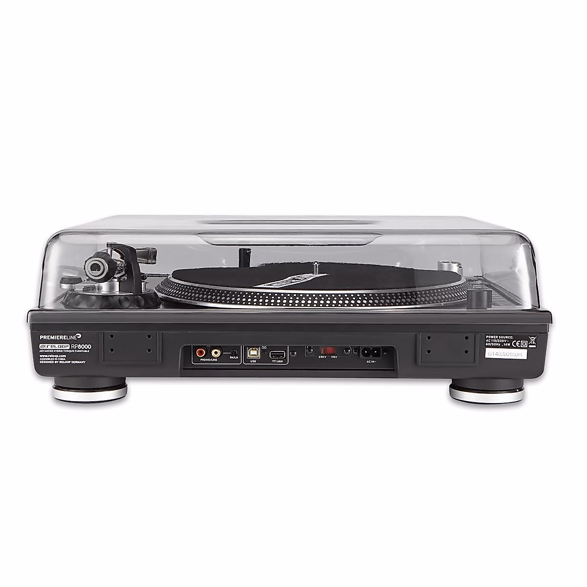 Decksaver DS-PC-RPTURNTABLE Impact Resistant Polycarbonate Cover for Reloop RP-8000 and RP-7000 Turntables