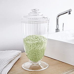 Huang Acrylic Clear Tall Apothecary Jar Centerpiece, Decorative Candy Cookie Display, Elegant Wedding Display, Home Decor Organizer Kitchen Canisters 6 x 6 x 11.5 inches