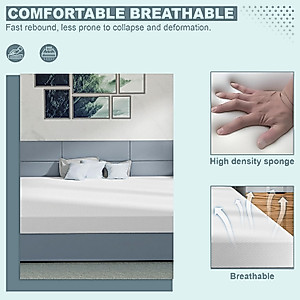 Dopinmin 5 Inch Gel Memory Foam Mattress King Size, Mattress in a Box for Skin-Friendly and Pressure Relief, Medium Firm Mattress Fiberglass Free, CertiPUR-US Certified,White