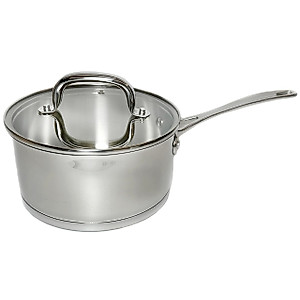 MAGGOPAN Stainless Steel Saucepans Impact Bonded Right Angles SS Saucepan 3.3QT 20cm