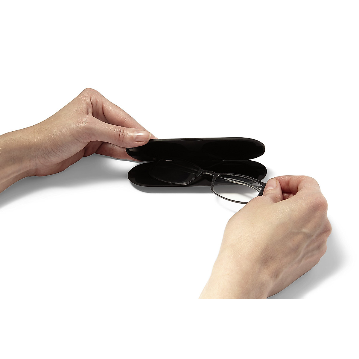 ThinOptics Unisex Adult Glasses Reading, Regular Case / Rectangle Black, 1.50 US