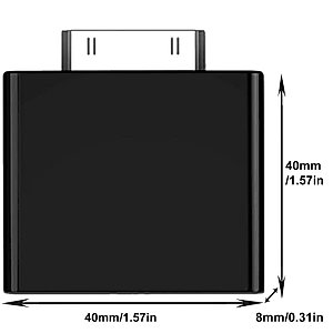 Bluetooth Transmitter for iPod Classic, Plug-and-Play Bluetooth Adapter Connector for iPod Classic 160gb, Bluetooth Adapter Compatible with iPod Classic and iPod Nano (Black)