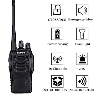 Baofeng Bf-888S Walkie Talkies for Adults Long Range Handheld Two-Way Radios Rechargeable with Earpiece Mic for Team, School, Hunting, Skiing(12Pack)