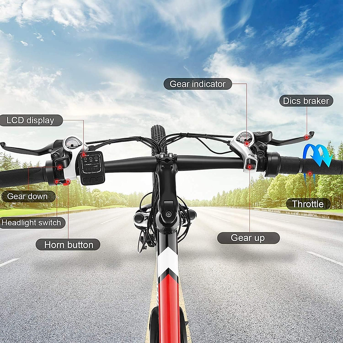 ANCHEER 26 inch Electric Bike for Adults, Commuting Ebike with 36V 10.4Ah Battery, 250W Motor Electric Mountain Bike, and Professional 21 Speed Gears