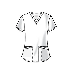 CHEROKEE Workwear Professionals Women Scrubs Top V-Neck WW665, L, Black