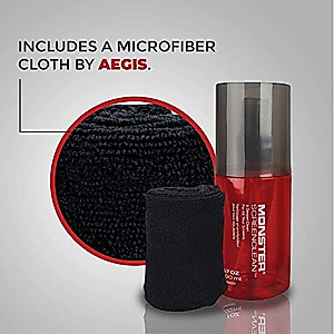 Monster 6.7 oz. Spray Screen Cleaner Kit with Microfiber Cloth for Electronic Devices – Ideal for LED, LCD, OLED, Smart TV, Computer Monitors, Laptops, iPad, and iPhone Screens
