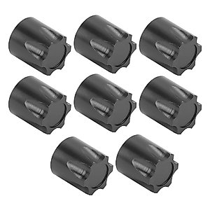 Dilwe RC Wheel Rim M4 Nut, 8Pcs 0.5x0.4inch Wheel Rim Center Cap 1/10 Scale RC Accessories Compatible with Traxxas/Hsp/Redcat/Tamiya/Hpi/Axial Scx10 D90 / Hpi 1/10 RC Car(Black)