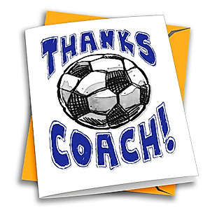 Play Strong 1-Pack All Star Soccer Coach You're Awesome (5x7) Greeting Thank You Cards Set Awesome for Soccer Players, Teams, Coaches, Family and Fanatics!