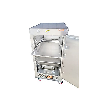 HeatMax 4 Foot Food Warmer Holding Cabinet for 9 Full Size Sheet Pans, for Churches, Schools, Catering, Can Be Used as a Basic Proofer, Made in USA with Service and Support
