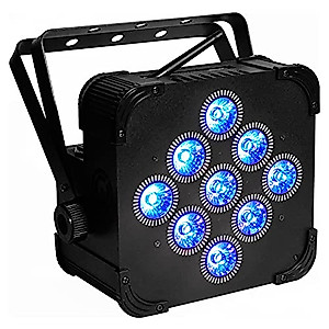 Rockville Best Pack 60 Black (6) Battery Wash Lights+Wireless DMX+Charging Case