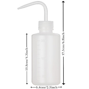 HOOMBOOM 2Pcs Tattoo Wash Bottle 250ml | 8oz Water Squirt Bottle Succulent Watering, Safety Rinse Bottle Watering Tools for Medical Succulent Cleaning Washing Bottle White