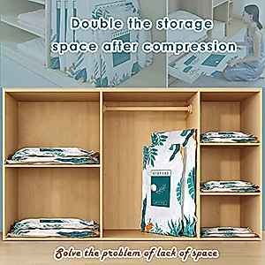 Vacuum Storage Bags Home Clothes Blanket Comforter Space Saver Vacuum Organization and Storage Bag, 6 Pack(2*LMS) with Hand Pump