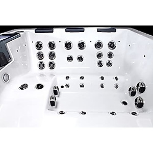 Luxuria Spas Artisan 6-Person 57-Jet 3-Pump Acrylic Lounger Hot Tub with Speakers and Ozonator