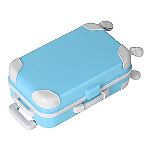 Diydeg Doll Suitcase Luggage, Doll Suitcase Compact Portable for Home for 18 Inch Girl Dolls for Children(PJ-459-06 Trolley case Sky Blue)