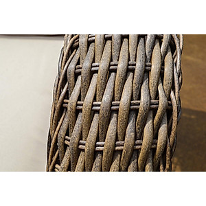 Tortuga Outdoor Rio Vista Swivel Glider, Single Chair, Sandstone Wicker and Cushions