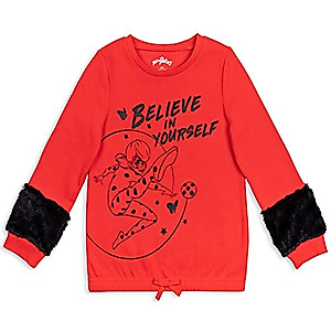 Miraculous Ladybug Little Girls Fleece Pullover Sweatshirt & Leggings Set Red/Black 7-8