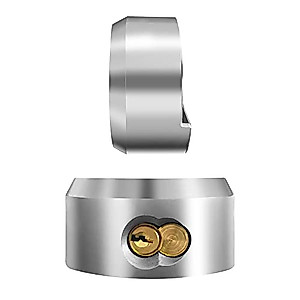 RESET-903 Heavy Duty Hidden Shackle Padlock,Keyed Different Trailer Lock,Van Lock, Truck Door Padlock,Hockey Puck Lock,Solid Steel,Sliver