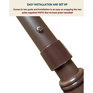 Formosa Covers 7.5 ft Outdoor Patio Umbrella Market Style with Crank & Tilt, Aluminum Anti-Rust Pole with Flexible Fiberglass Ribs - Perfect for Patio, Deck, Small Bistro, and Pool - Red