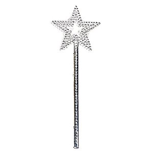 AKOAK Star Wand,13 Inches Silver Fairy Princess Angel Wand