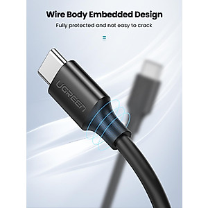 UGREEN 60W 3-Pack USB C to USB C Cable, Type C Fast Charging Cable Compatible with iPhone 15/15 Plus/15 Pro, MacBook Pro 2022, Samsung Galaxy S24/S23/Z Fold/Z Flip, Google Pixel 7, Switch, 6.6FT