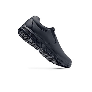 Shoes for Crews Cater II, Men's Non Slip, Slip On Shoes for Men, Water Resistant Mens Work Shoes - Med Comfortable Slip Resistant Work Shoes Men, Safety Footwear, Black, Size 7.5