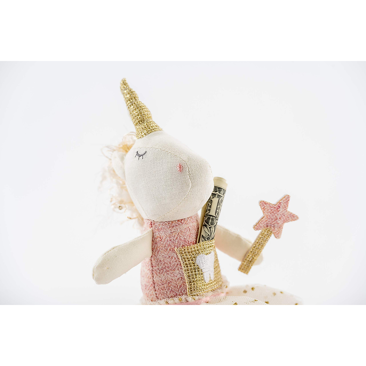 Mud Pie Unicorn Tooth Fairy Pink One Size
