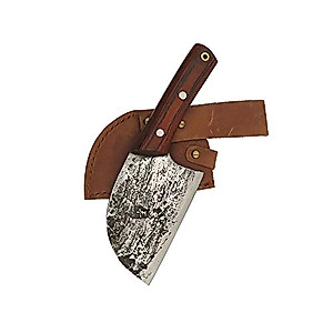 LICAIDAO Chinese kitchen knife Manual forging Kitchen Knife Chef's Meat Cleaver Vegetable Cutter with High Carbon Clad Steel（Mini section）