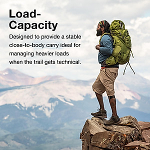 Osprey Aether 55 Men's Backpacking Backpack , Garlic Mustard Green, Large/X-Large