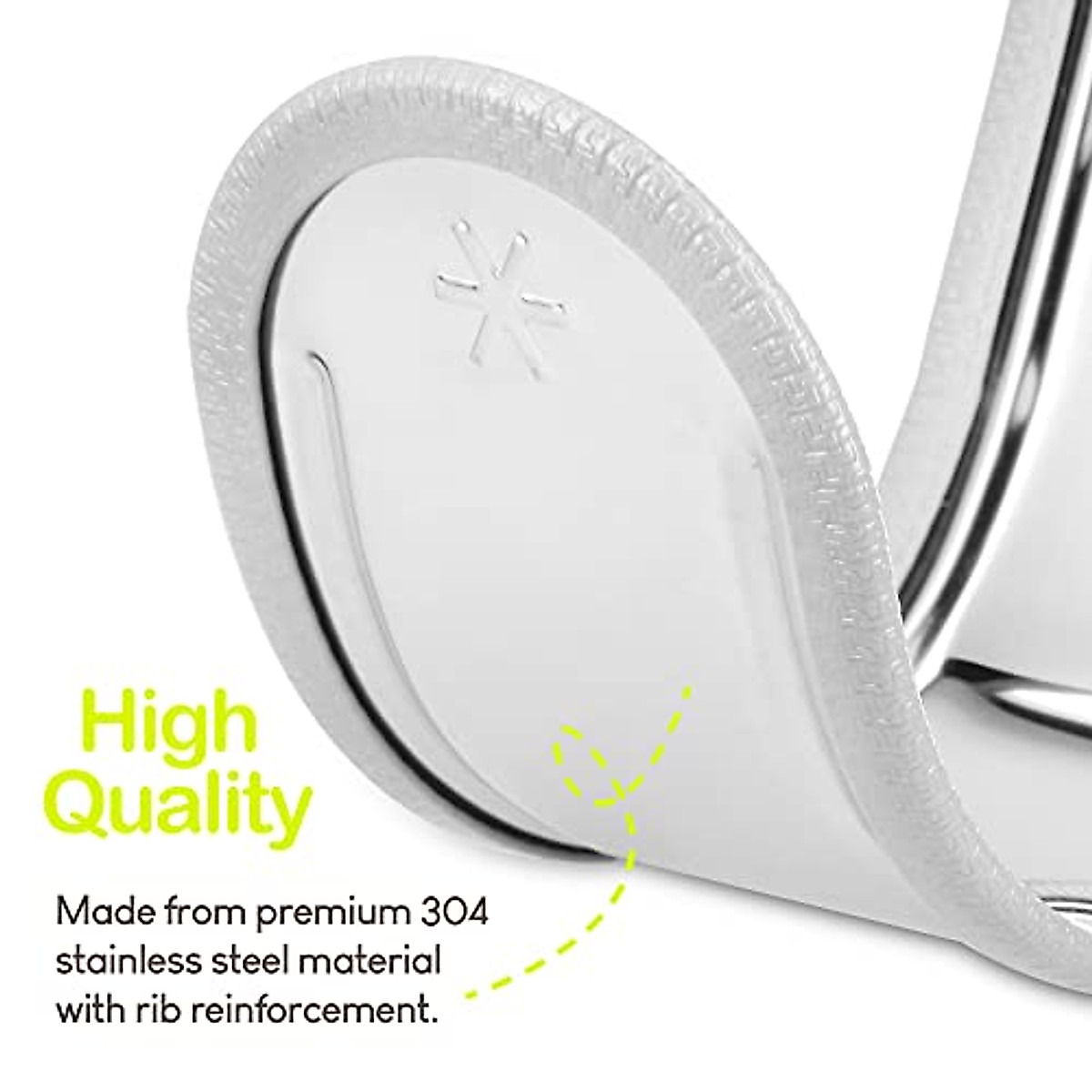 Expandable Hose Hanger - Spigot or Wall Mount, Holder for Up to 100 Feet Expandable Garden Hose, Max Load Capacity 6.5 Pounds, Size 10.6 x 5.9 x 3.7 Inches, Weight 0.6 Pounds, Premium Stainless Steel