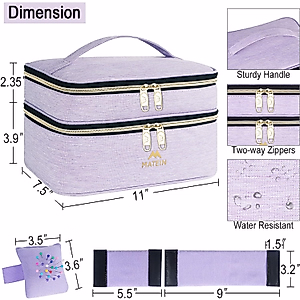 Sewing Supplies Organizer, Double-Layer Sewing Box Organizer Accessories Storage Bag, Large Sewing Basket Water Resistant Travel Women Sewing Gifts for Kit, Scissors, Thread, Pins, Needles, Clips