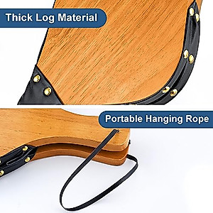 Amagabeli Fireplace Bellows 17"x 7.5" Air Blower Cast Nozzle for Outdoor Camping BBQ Grill Chimney Hand Bellow Pump Pit Barbeque Fire Tools Accessories ( Wooden Color)