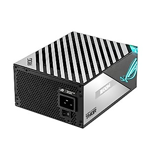 ASUS ROG Thor 1600W Titanium (1600 Watt, Fully Modular Power Supply, 80+ Titanium, Lambda A++ Certified, GaN MOSFETs, Digital Power Control, ROG heatsinks, 135mm PWM Fan, 0dB Mode, OLED Panel)