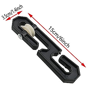 ZZLZX 2PCS Plastic Aluminum Clothes Line Separator Spreader Pulley, Clothes Line Separator Spreader Pulley S-Shaped Clothesline Splitter, Clothesline Pulley Kit for Long Clothesline and Heavy Duty