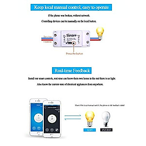 Sonoff WiFi Switch Pack of 6 Wireless Remote Control Electrical for Household Appliances Compatible with Alexa DIY Your Home via Iphone Android App