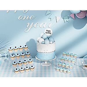 Kcrystenia 9" Perfume Stand (1 Pack) & 6 Pack Acrylic Risers for Display